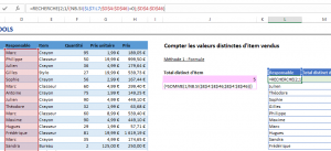 Comment compter le nombre de valeurs uniques dans un tableau Excel | XL Business Tools